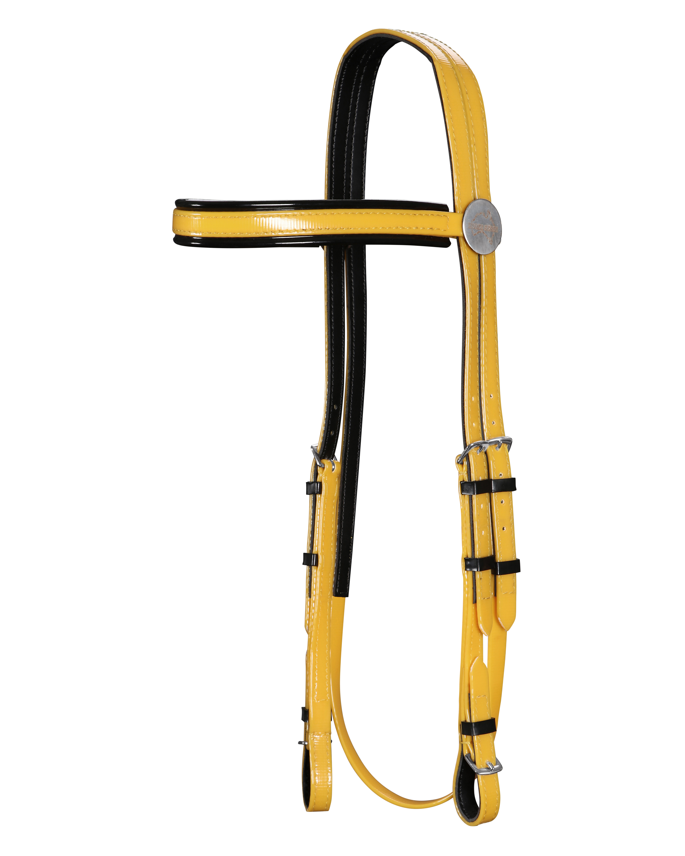 Horse Sense Race Bridle Head Yellow-Black Browband Full - Saddlery ...